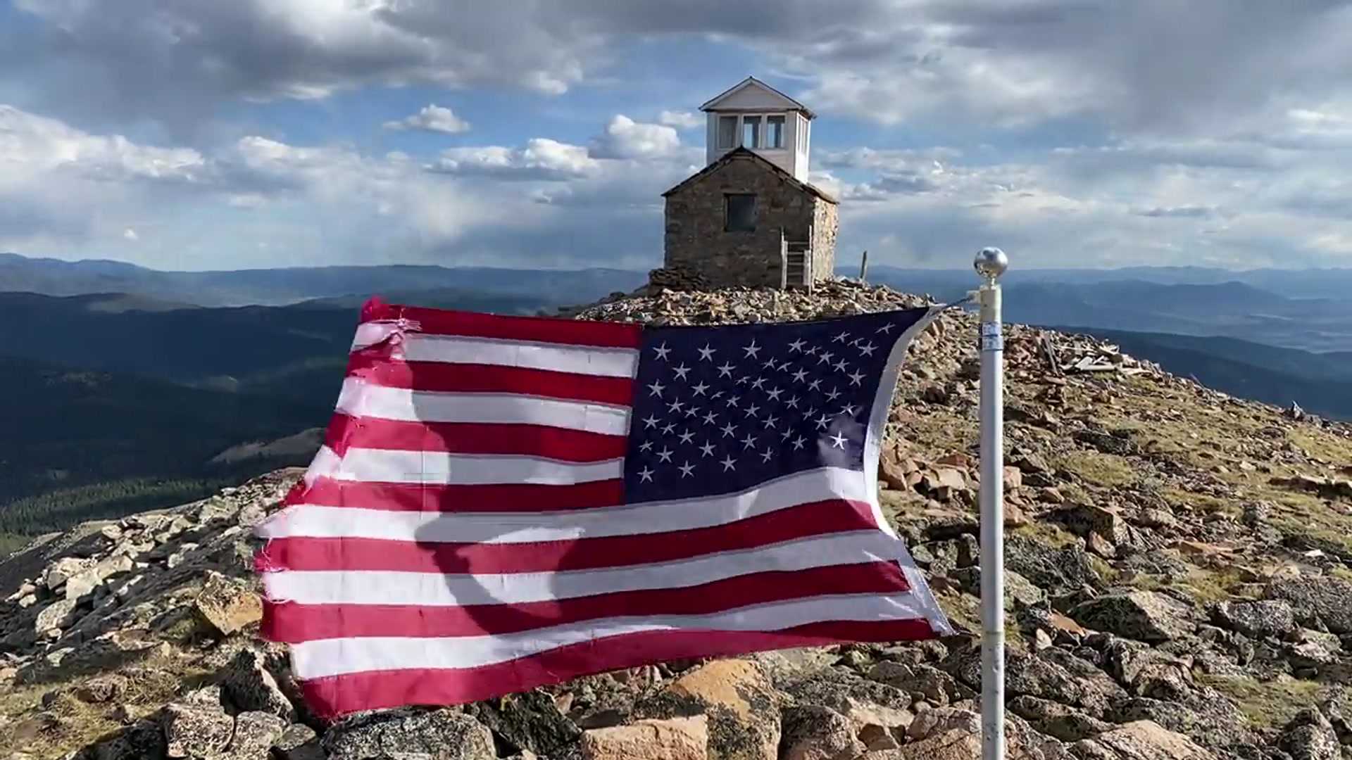 Fairview Peak Fire Lookout and Summit Flag // ADVENTR.co
